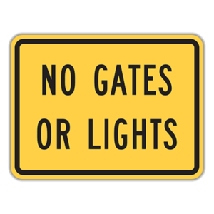 W10-13P No Gates or Lights - National Electric Gate Company