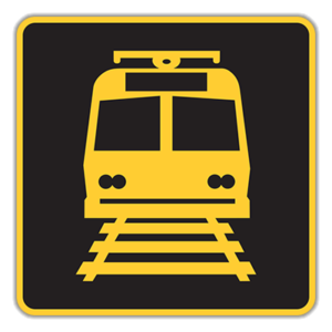 W10-7 Light Rail Activated Blank-Out Symbol - National Electric Gate ...